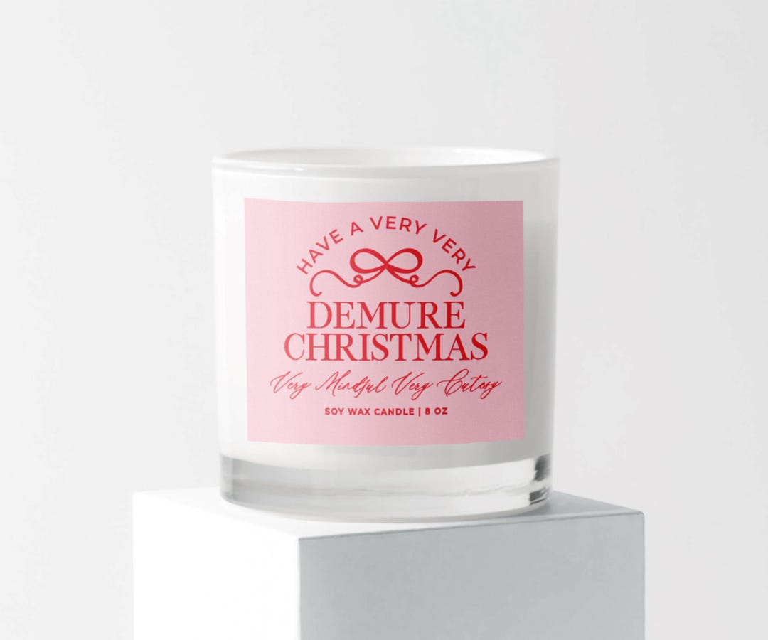 Affordable White Elephant Gift - Very Demure Very Cutesy Candle ...