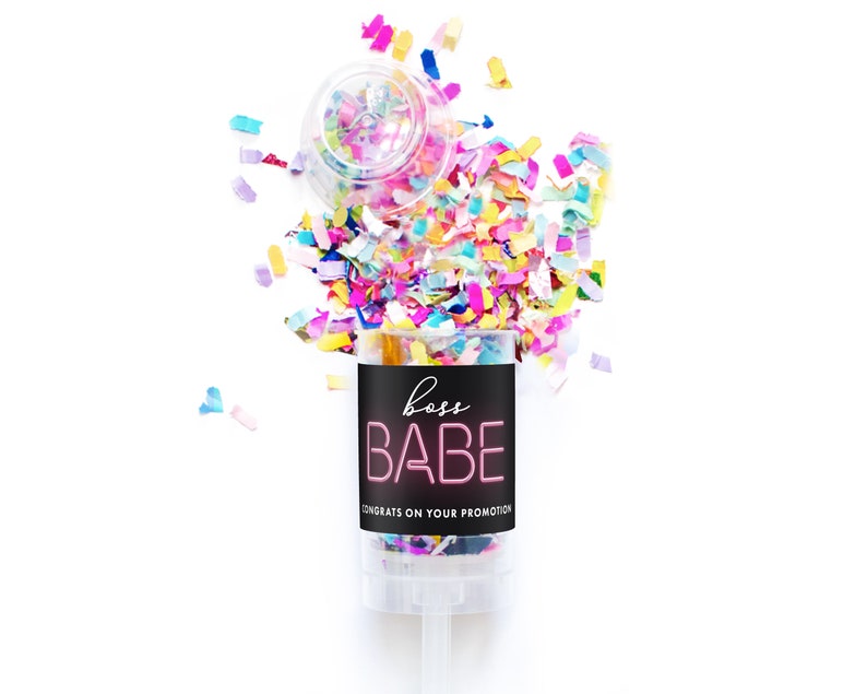 Boss Babe Gift New Job Confetti Popper Promotion Favor - Etsy