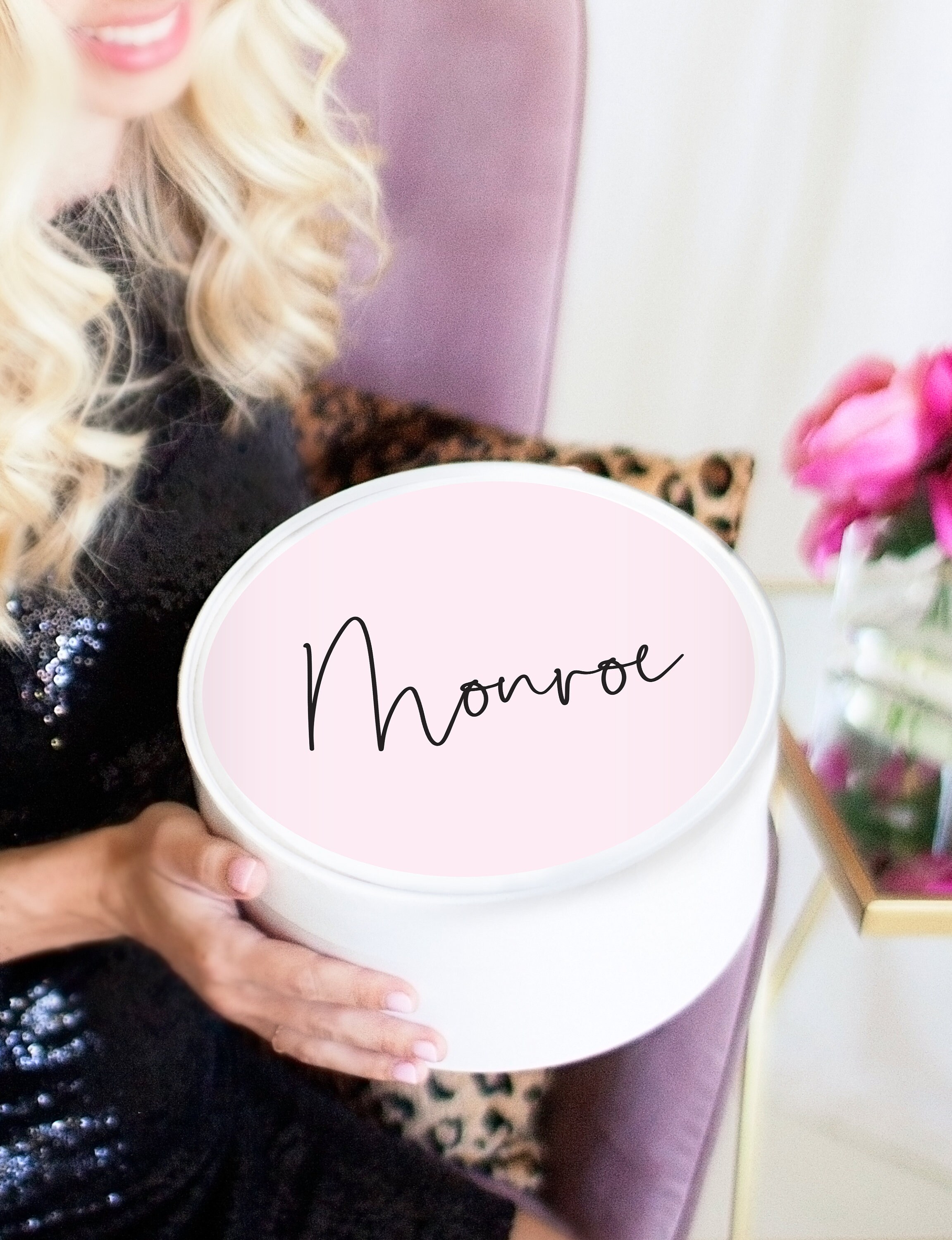 Custom Gift Box White Confetti Box Round White Hat Box | Etsy