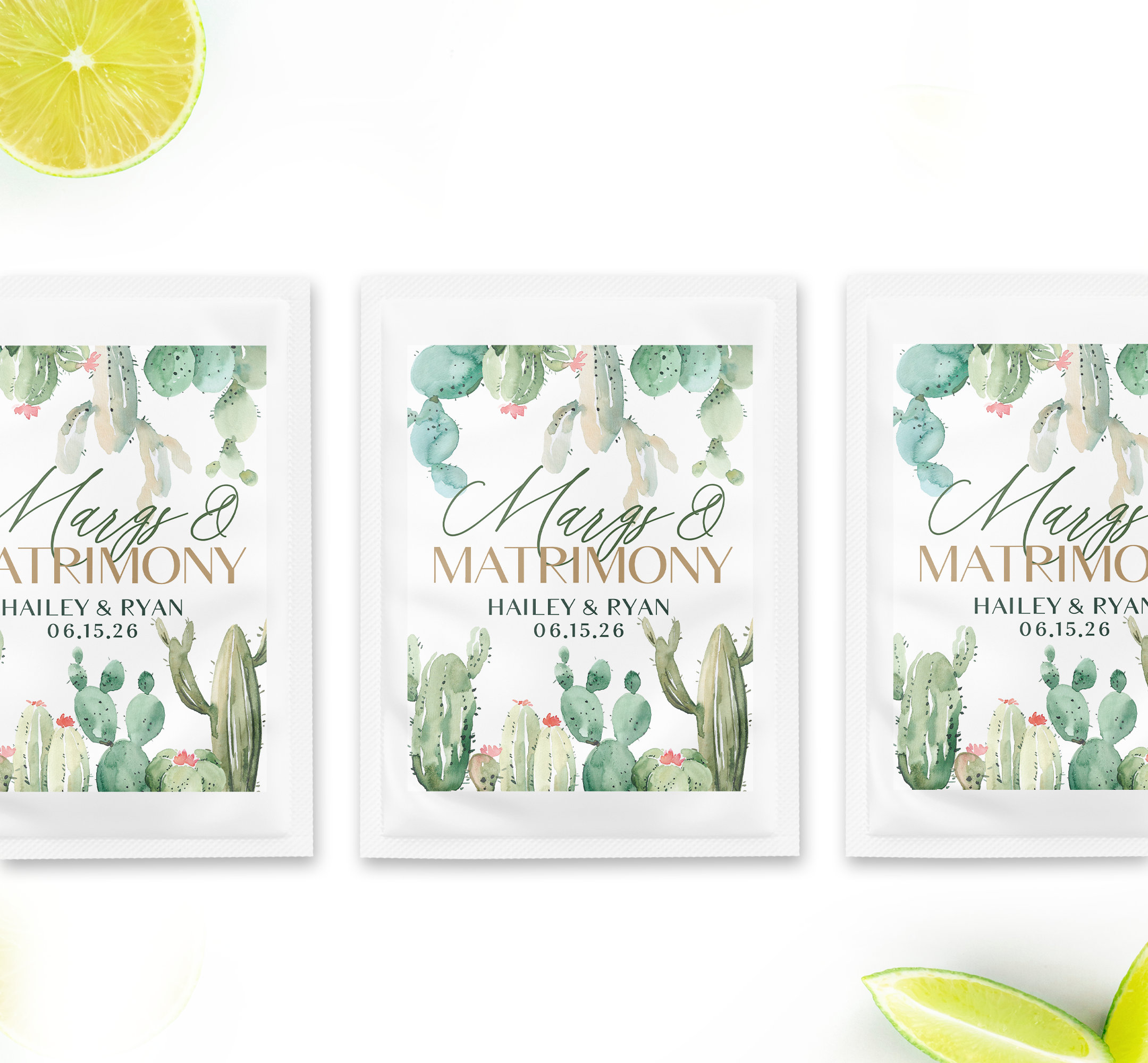Margarita Mix Pouches SET - Margs and Matrimony - Party Favors ...