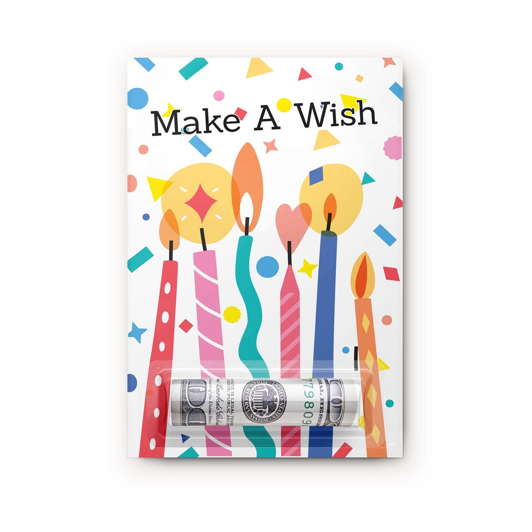 Make a Wish Birthday Money Holder - Cash Gift Idea - Birthday Money ...