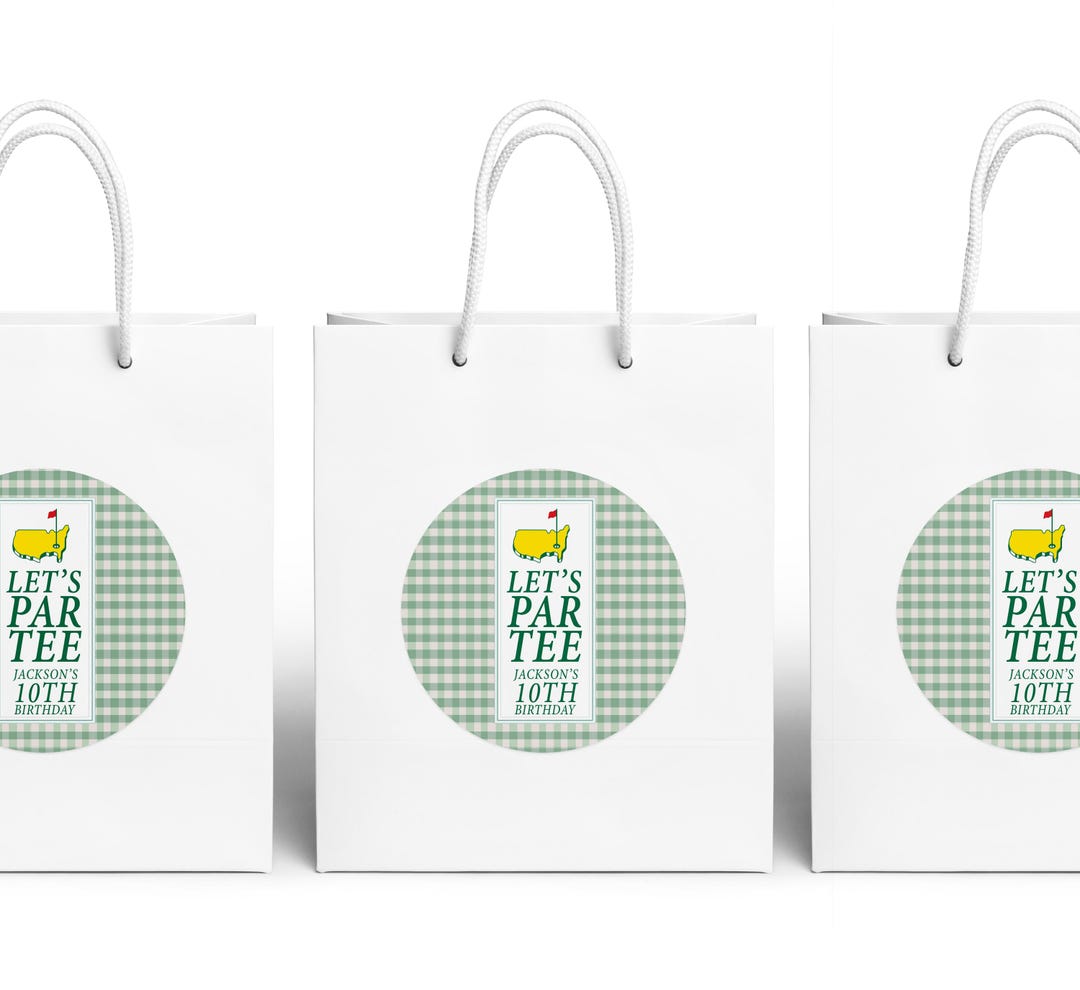 Let's Par-tee Party Favor Bags - SET OF 10 - Kids Golf Birthday Theme ...