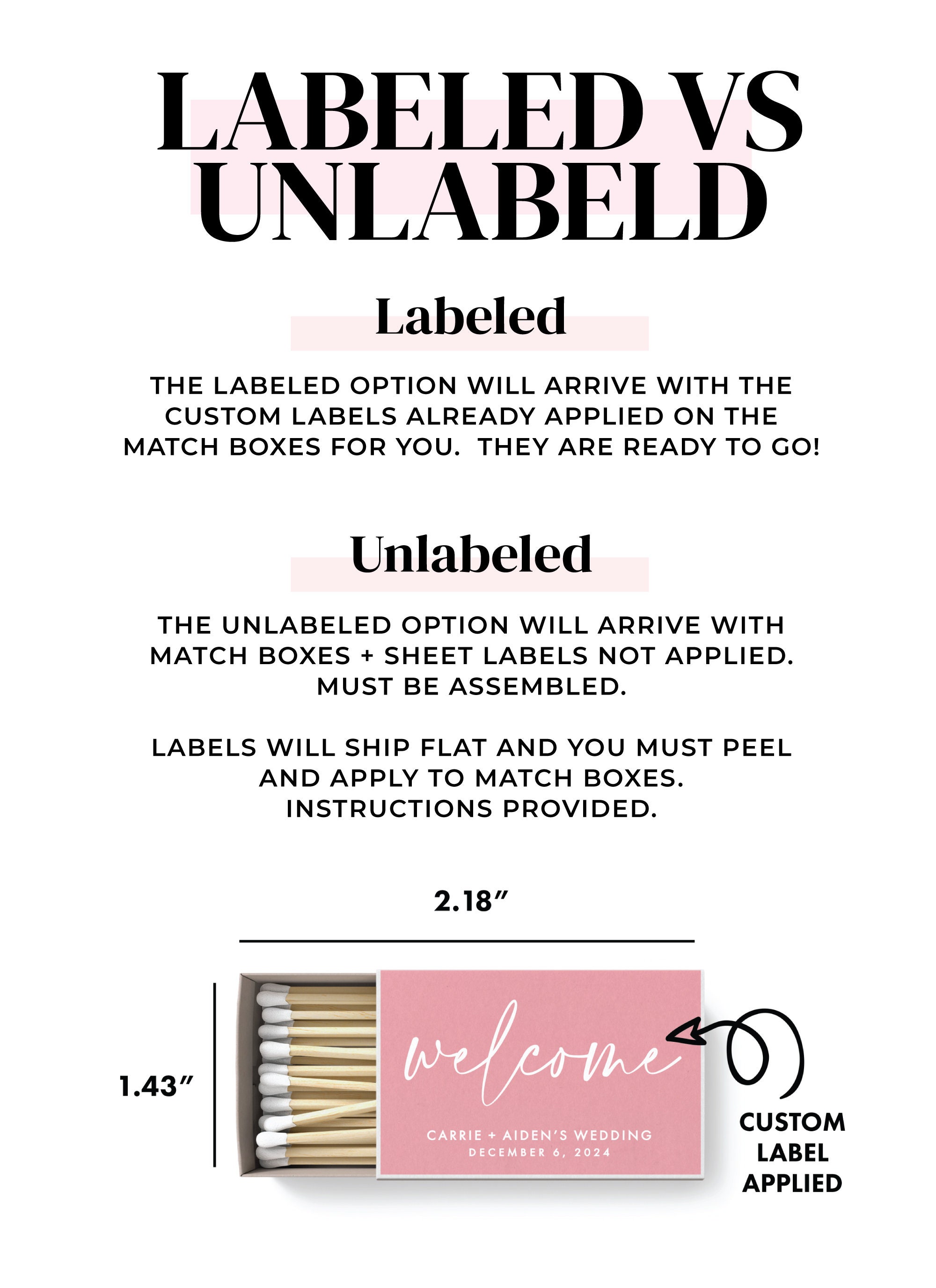 BULK Custom Logo Matches SET OF 50 - Custom Matches - Custom Party ...