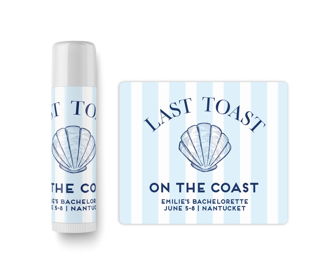 Beach Bachelorette Party Favors - Last Toast on the Coast Lip Balm ...