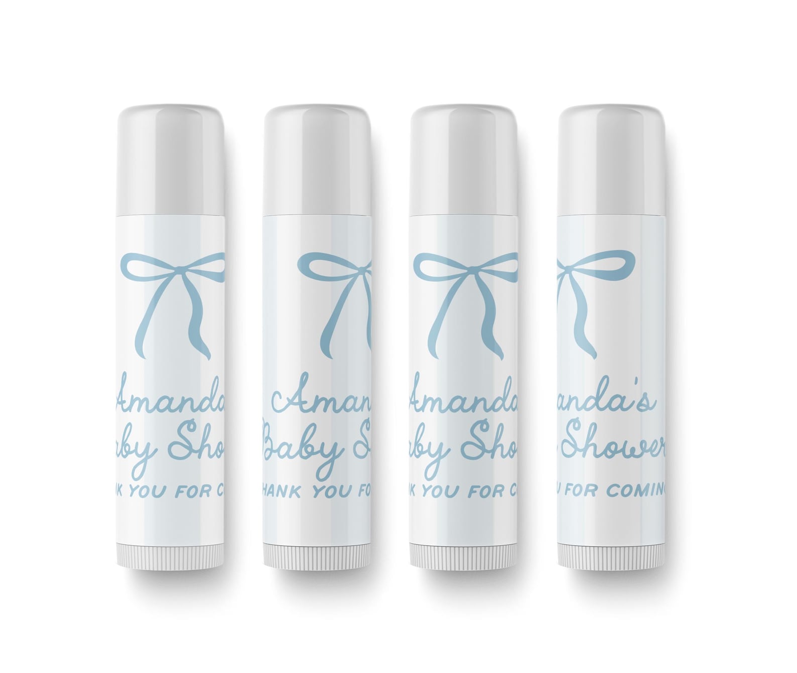 Minimalist Bridal Shower Lip Balm Favor - Black and White Coquette Bow ...