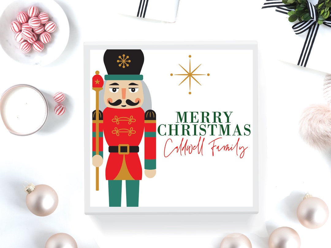 Merry Christmas Gift Box Christmas Gift Box Custom - Etsy