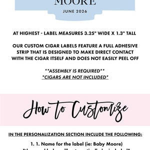 BULK Custom Cigar Label - Custom Baby Shower Cigar Label - Baby Shower ...