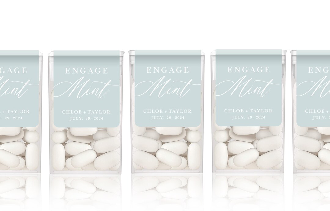 Engagemint Custom Labels - Wedding Favor Custom Labels - Mint to Be ...