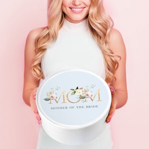 Custom Gift Box - White Confetti Box - Round White Hat Box - Mother of ...