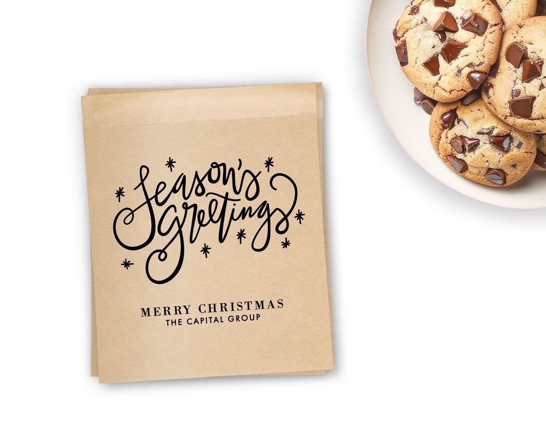 Personalized Christmas Cookie Bags - Holiday Party Favor Bag ...