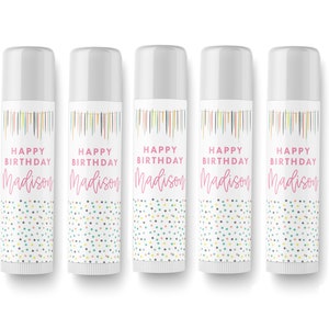 Birthday Lip Balm Favor - Girls Birthday - Lip Balm Party Favor ...