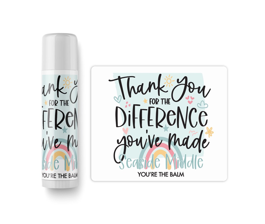 Teacher Appreciation Week Lip Balm -class Favors - End of School Year ...