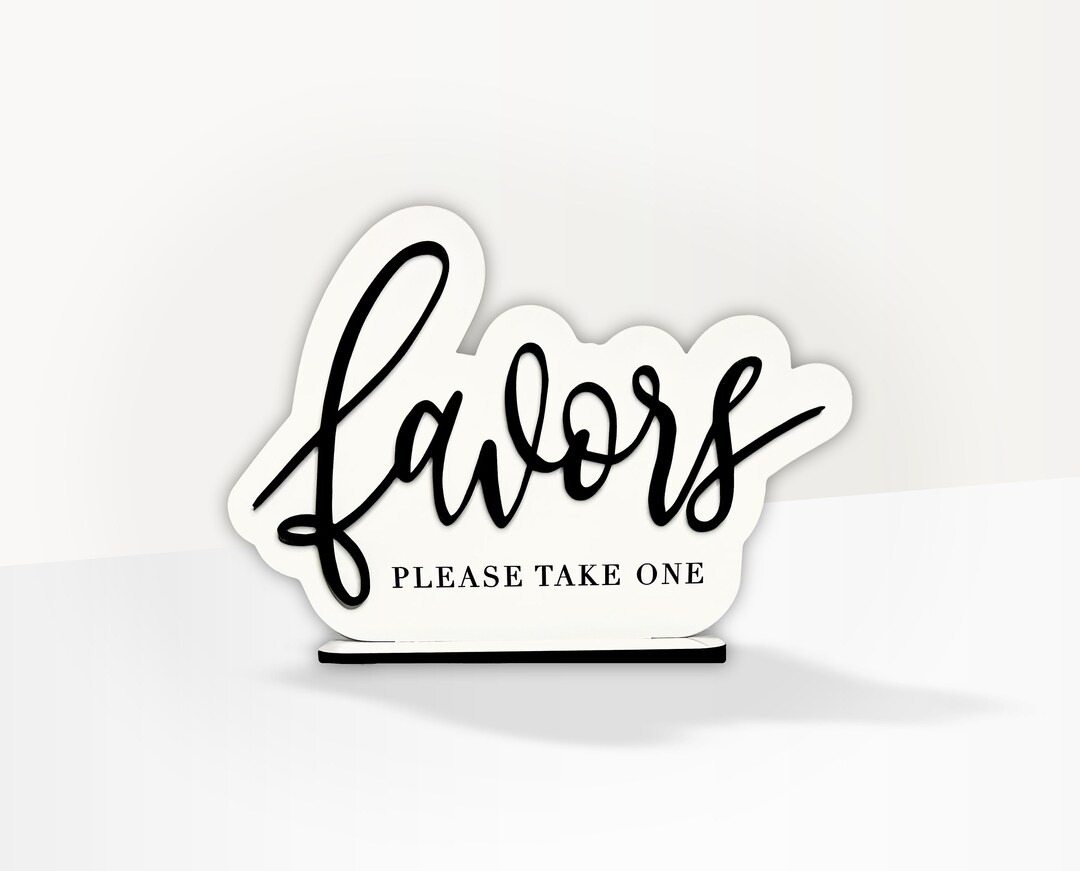 Favors Sign - Please Take One Favors Sign - Wooden Favors Sign ...