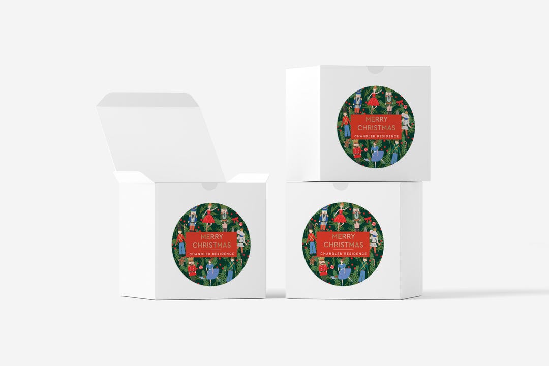 Christmas Boxes & Stickers SET - Holiday Favor Boxes - Affordable ...