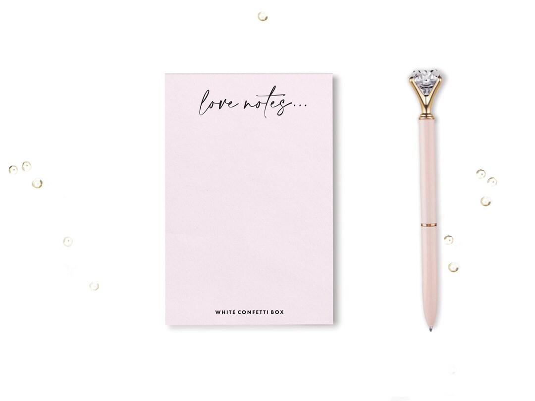 Love Notes Pad & Pen Set - Bride to Be Gift - Bridal Shower Gift ...