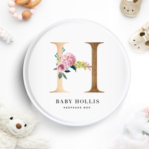 Baby Boy Keepsake Box - Custom Gift Box - Square White Box - Custom ...