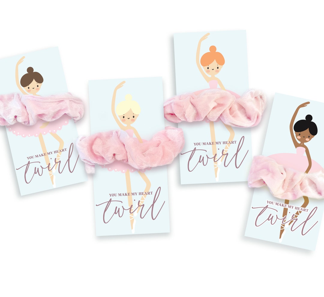 Ballerina CARD for Valentines Day Affordable Valentine Favors for Girls ...