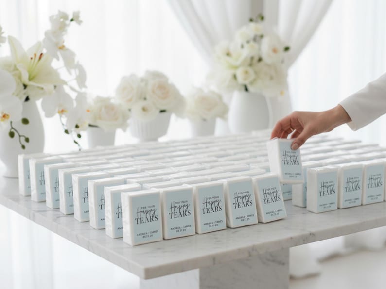 Wedding Tissues - for Your Happy Tears - Modern Wedding Favor ...