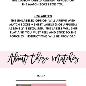 Custom Wedding Matches SET OF 50 Custom Matches the Perfect Match ...