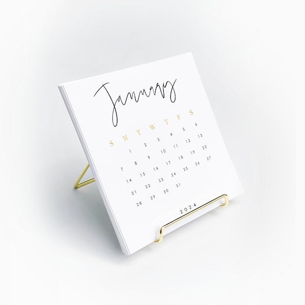 Desk Calendar With Stand - Etsy