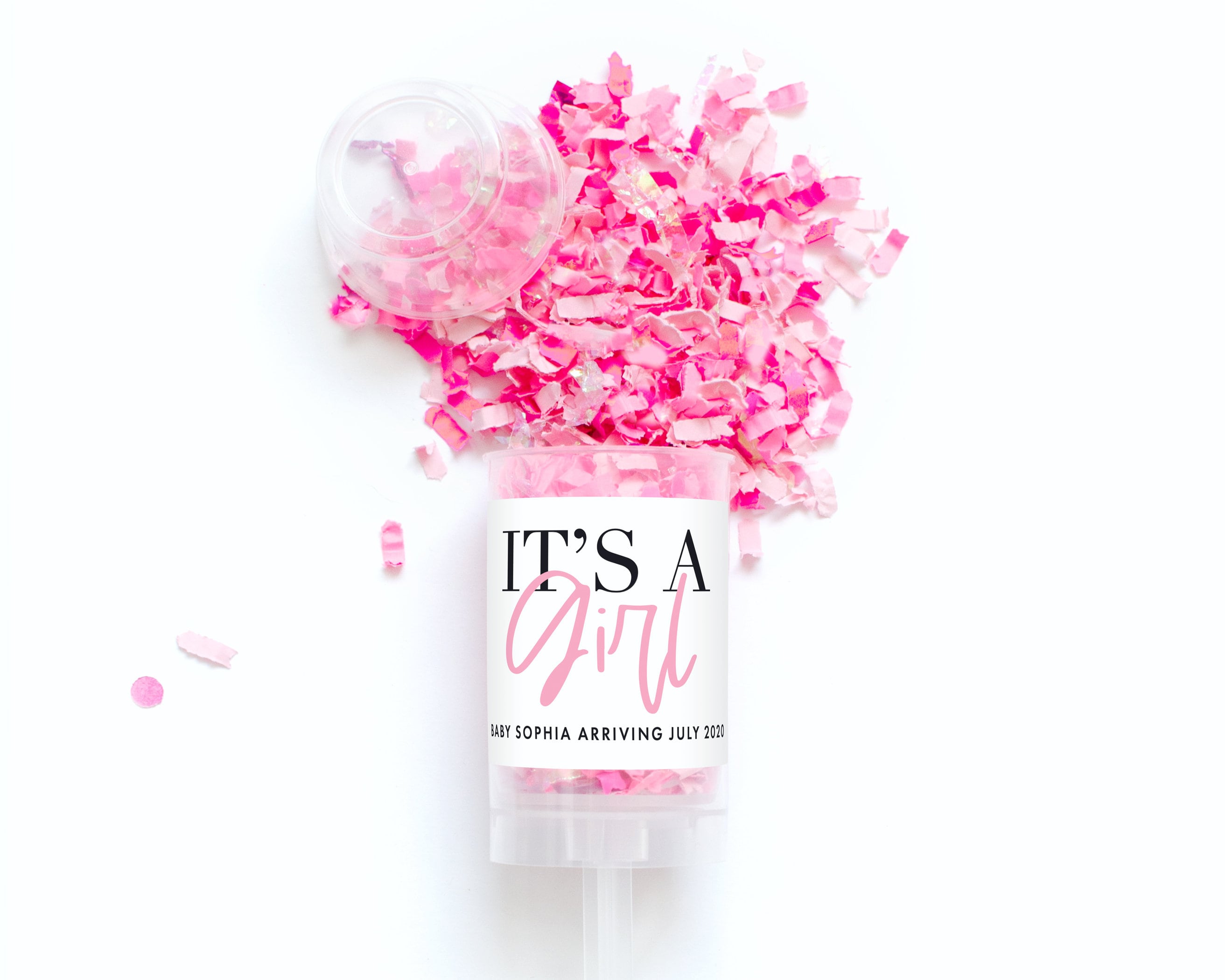 It's A Girl - Pink Gender Reveal - Pregnancy Announcement - Baby ...