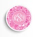 Initials Monogram Gift Box - Round White Box - Custom Gift Box for Her ...