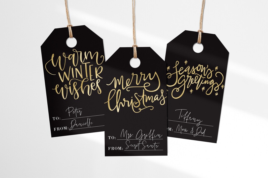 Instant Download Holiday Gift Tags - SET of Holiday Favor Tag ...