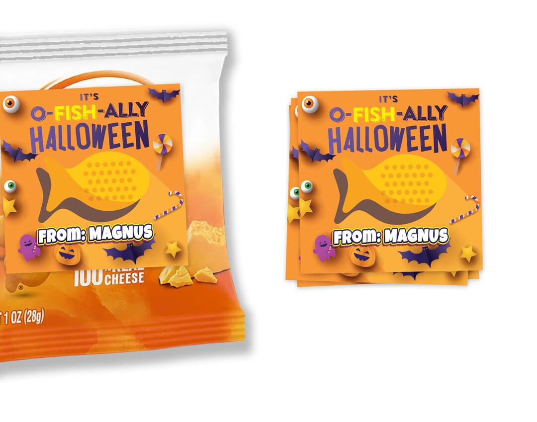 Halloween Class Party Gift Tag Stickers - School Treat Label - Kids ...
