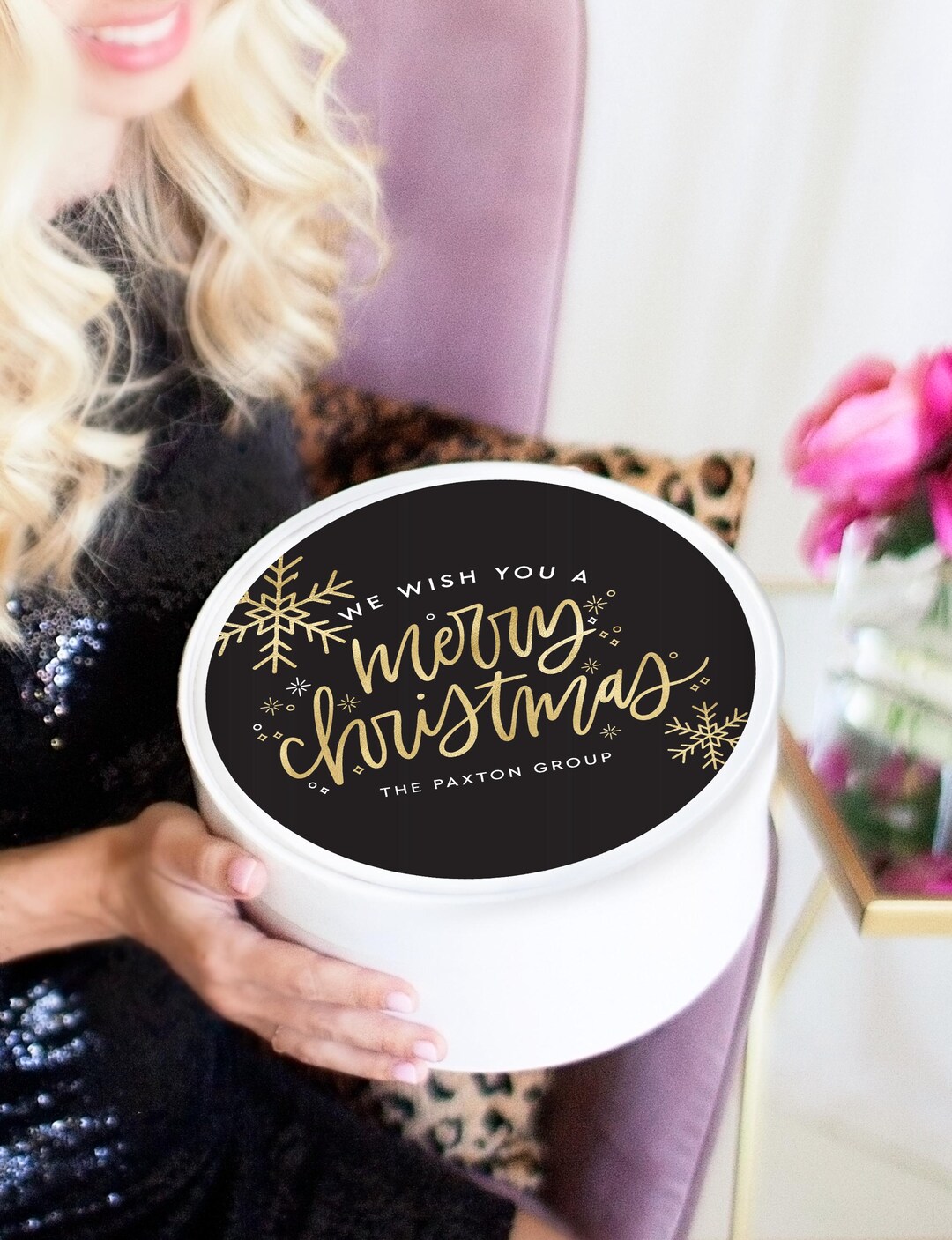 Christmas Gift Box - Round White Hat Box - Custom Christmas Gift Box ...