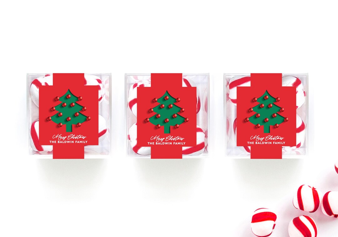 Clear Candy Cubes - Holiday Favor Box - Christmas Candy Holder ...