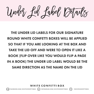 Custom Gift Box - White Confetti Box - Round White Hat Box - Custom ...