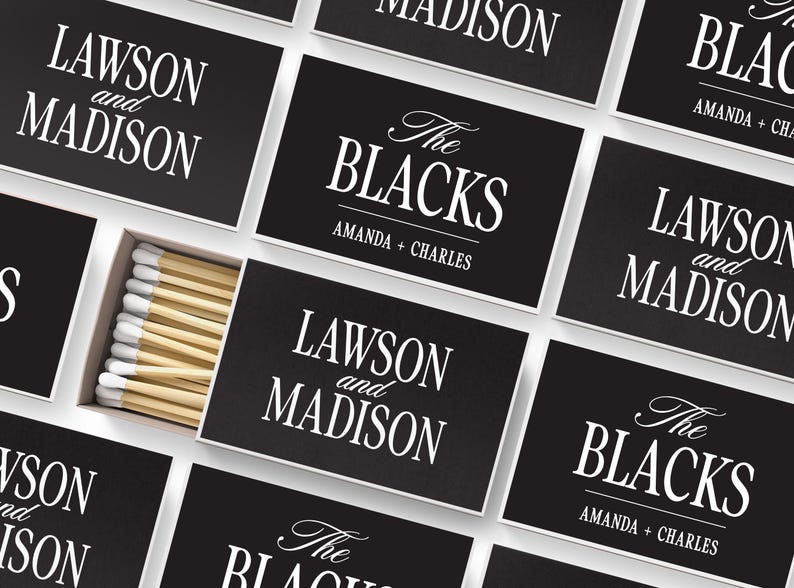 Club Aesthetic Wedding Matches – SET OF 50 Personalized Matchbooks ...