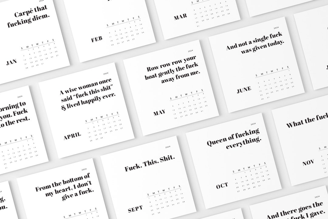 2026 Desk Calendar Set - Funny Calendar Gift - Calendar + Gold Stand ...