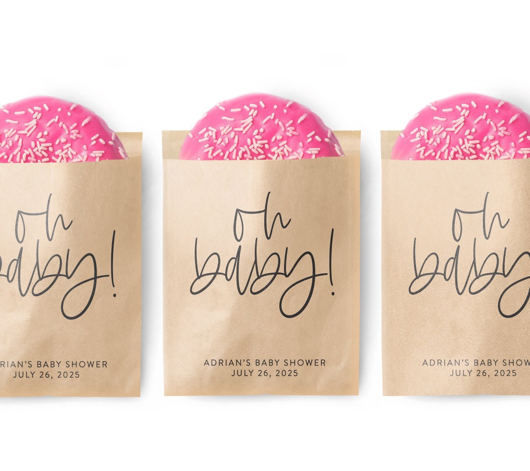 Oh Baby! Favor Bag - Paper Bag - Baby Shower Favor Bag - Treat Bags ...