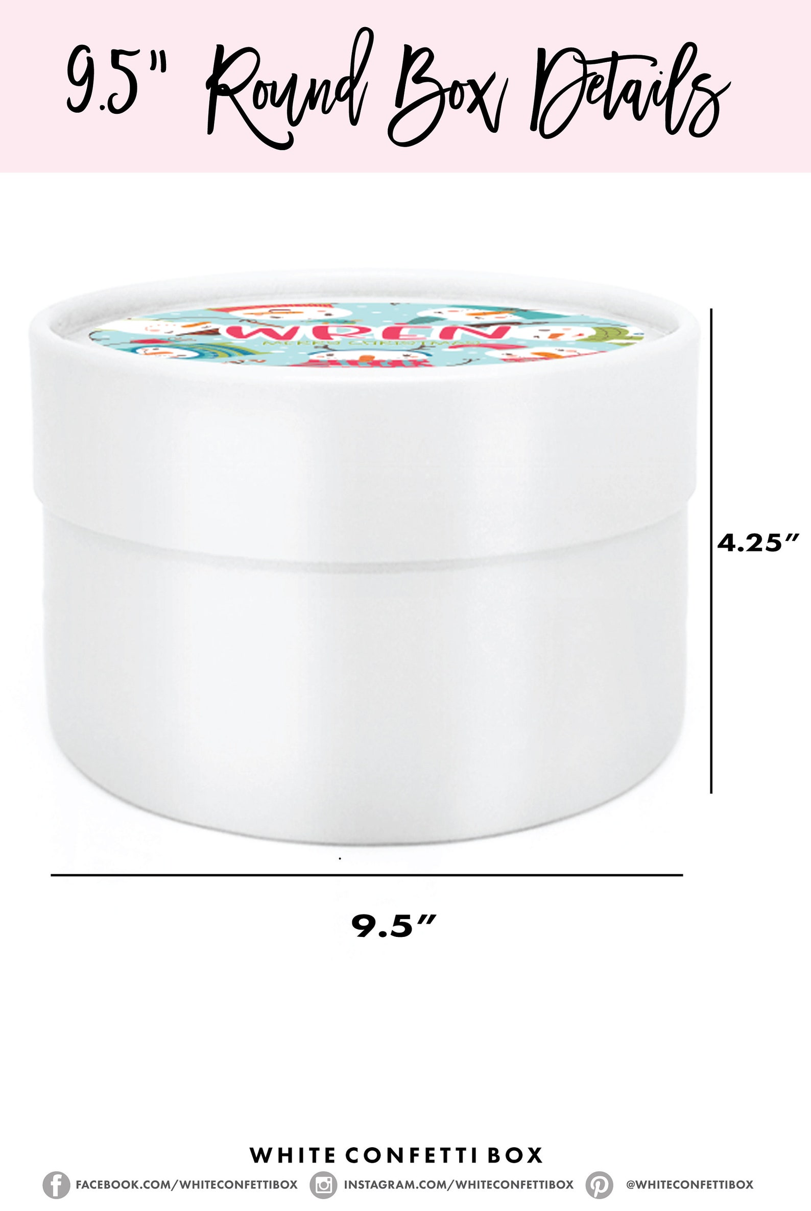 White Gift Box - Round Gift Box - White Round Box - Keepsake Gift Box ...