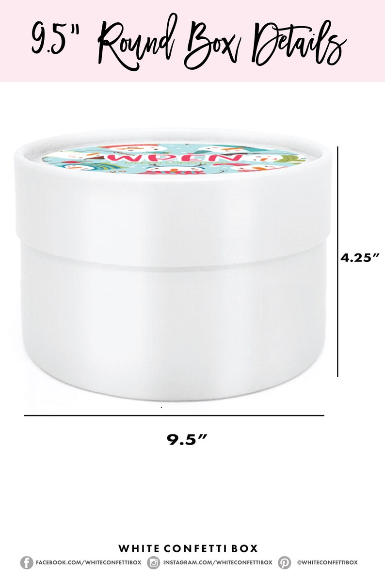 White Gift Box Round Gift Box White Round Box Keepsake - Etsy