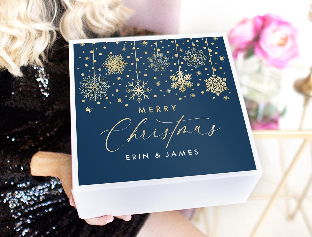 Merry Christmas Gift Box - Christmas Gift Box - Custom Christmas Box ...