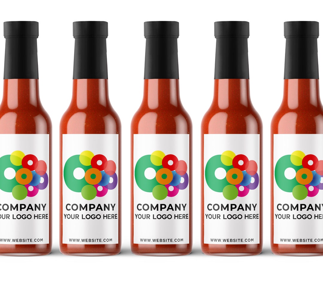 Custom Logo Hot Sauce Full Size Bottle - Branded Marketing Materials ...