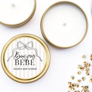 French Themed Baby Shower - Bonjour Bebe - Baby Shower Candles Favors ...