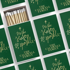 BULK Christmas Matches SET OF 50 - Christmas Party Favor - Christmas ...