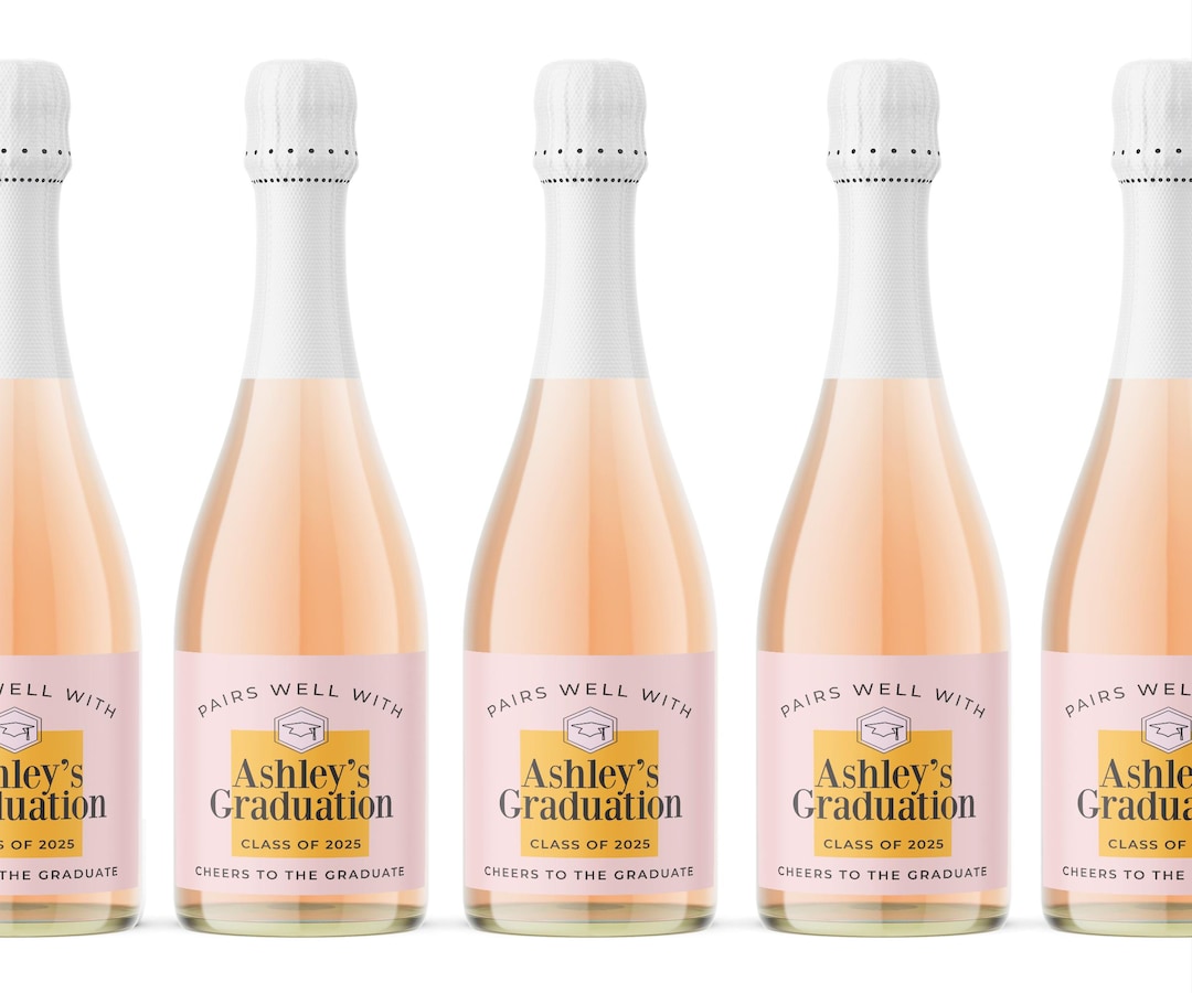 Graduation Champagne Labels - Graduation Party Favors - Grad Party ...