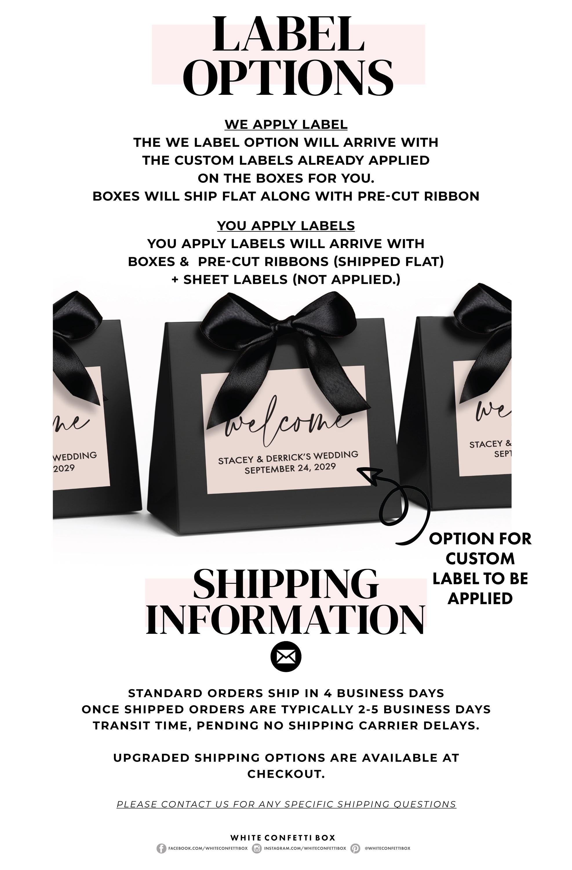 Personalized Wedding Welcome Tent Box – Luxury Monogram Gift Bags for ...