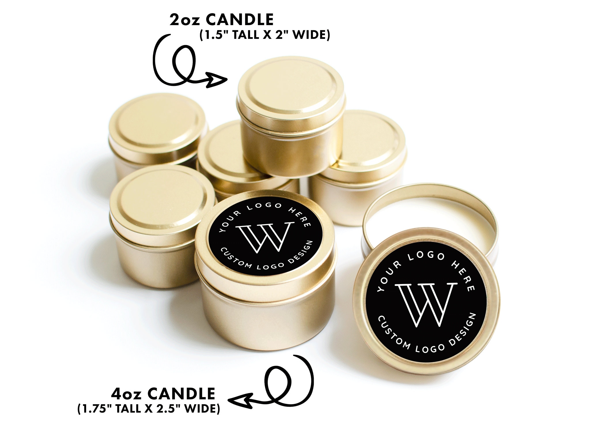 Your Logo Here - BULK Candle Corporate Favors - Custom Logo Bulk Favors ...