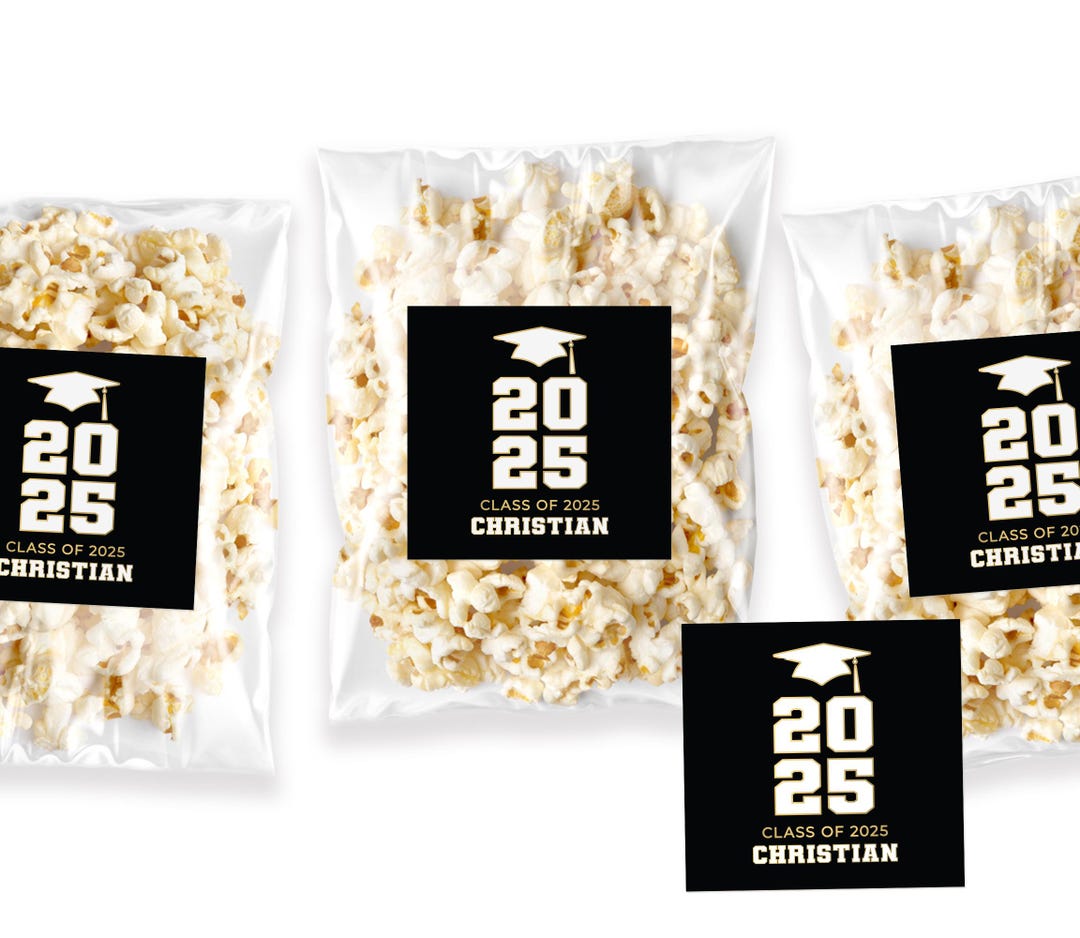 Graduation Party 2025 Favor Stickers - SET of Graduation Favor Labels ...