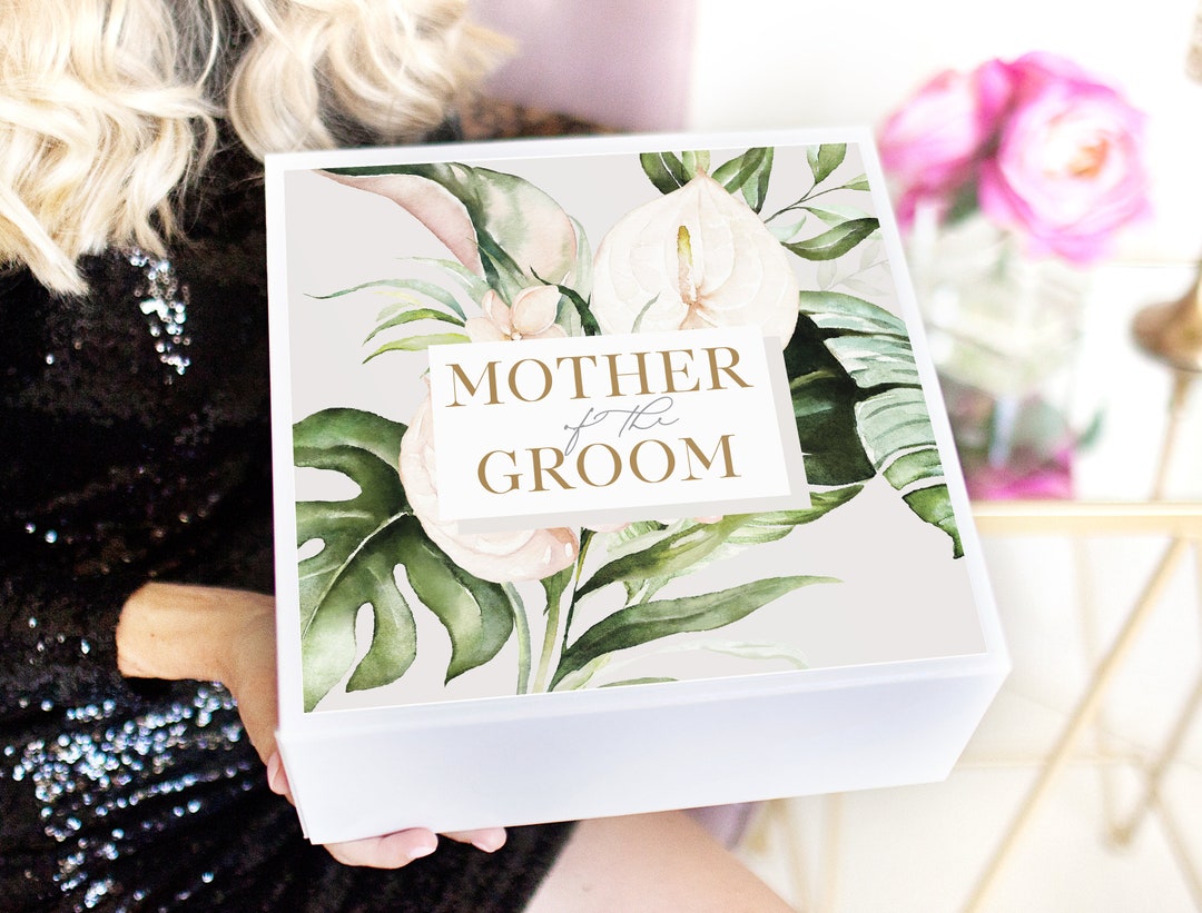 Custom Gift Box - White Confetti Box - Round White Hat Box - Mother of ...