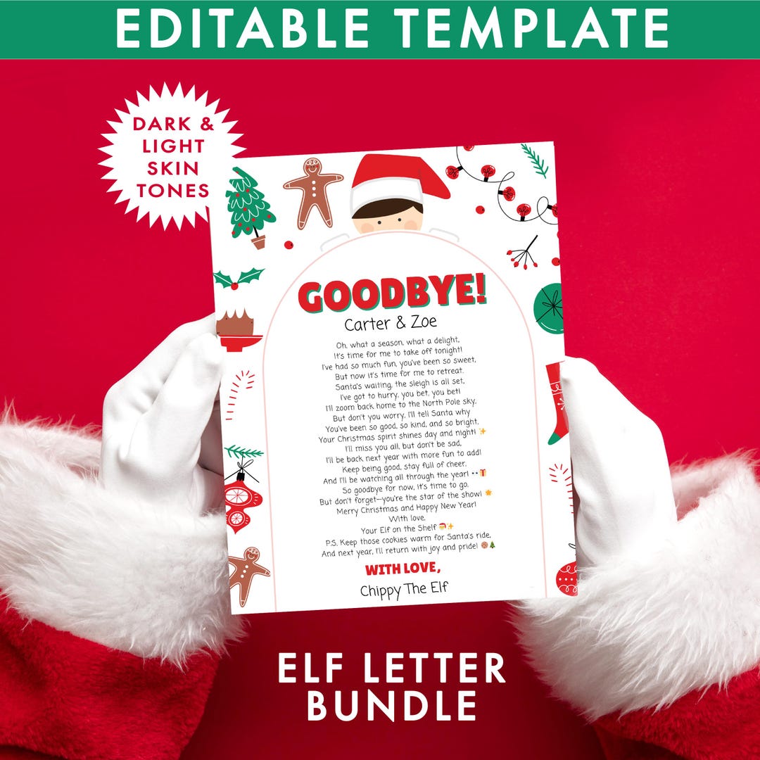 EDITABLE Elf Arrival Letter - Personalized Elf Letter - Notes From the ...