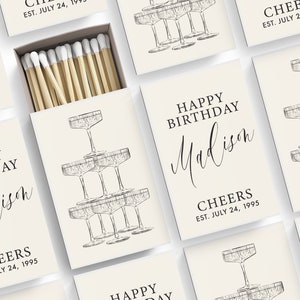 Birthday Custom Matchbooks SET OF 50 - Birthday Party Favors ...