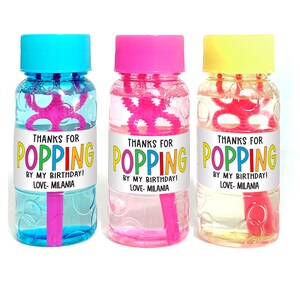 Kids Birthday Party Favors - Personalized Birthday Bubbles - Birthday ...