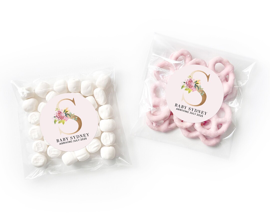 Baby Sprinkle Favors Labels - Custom Baby Shower Stickers - Affordable ...