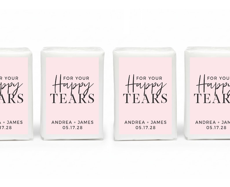 Wedding Tissues - for Your Happy Tears - Modern Wedding Favor ...